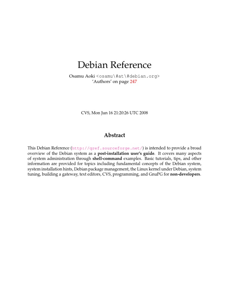 Debian Reference (English) | PDF | Domain Name System | Operating System Technology