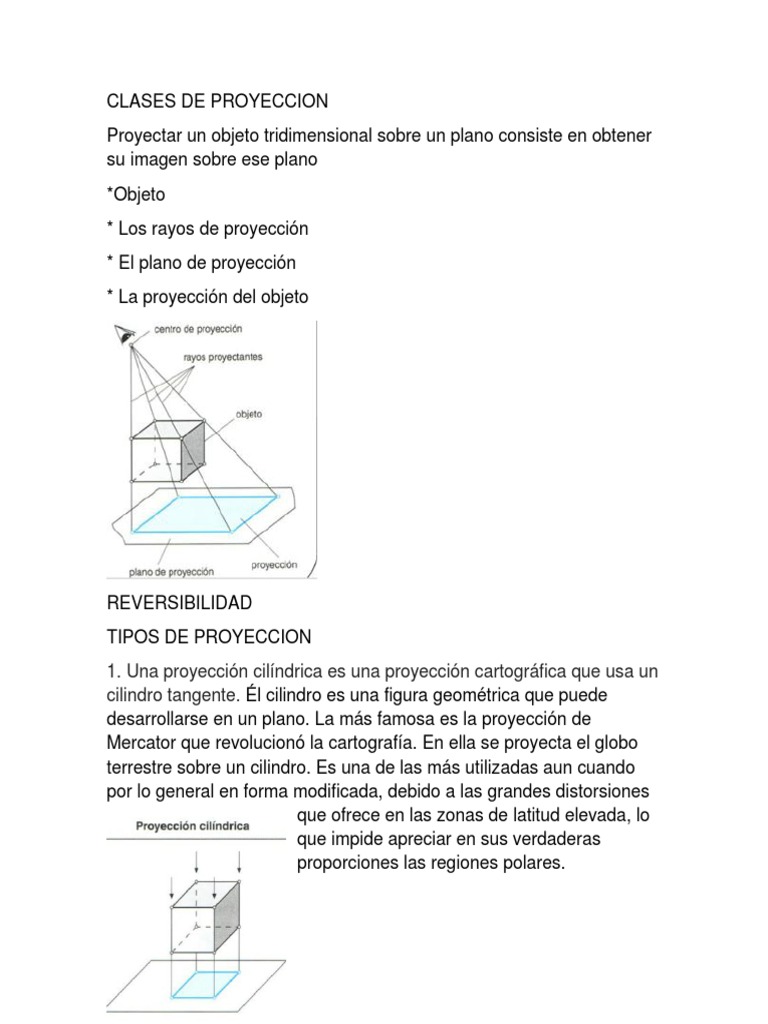 Tipos de Proyección en Dibujo Técnico | PDF | Geometría | Espacio