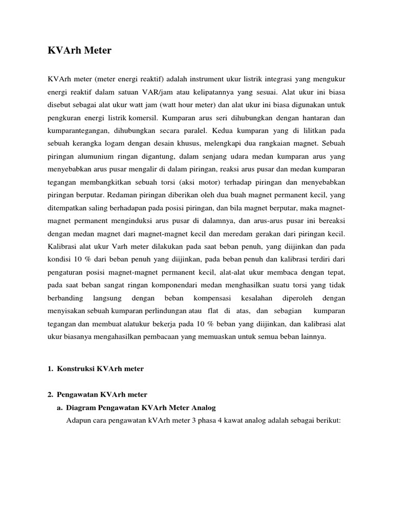KVArh Meter | PDF
