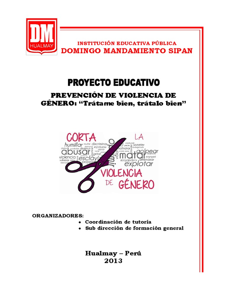 Proyecto Violencia de Genero | PDF | La violencia contra las mujeres ...
