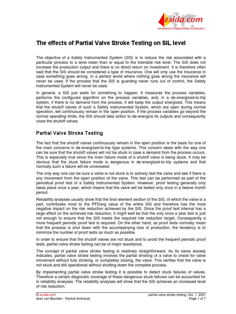 Partial Valve Stroke Testing | PDF | Safety | Systems Engineering