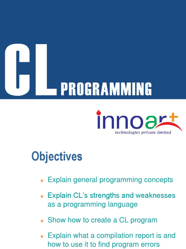 CL Programming PDF | PDF | Parameter (Computer Programming) | Computer ... CL Programming PDF | PDF | Parameter (Computer Programming) | Computer ...