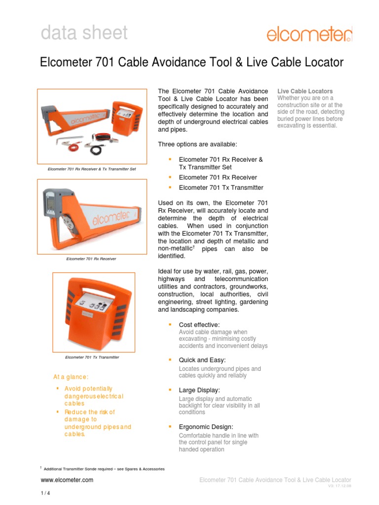 Elcometer 701 PDF | PDF | Transmitter | Electrical Connector