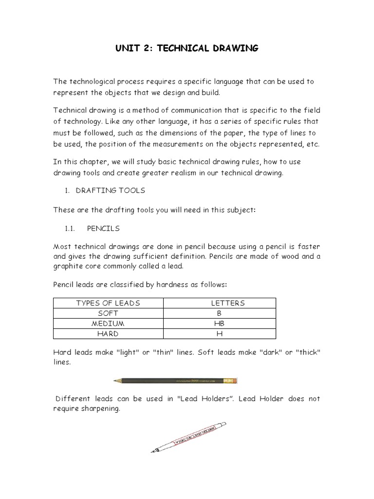 Unit 2 - Technical Drawing | PDF | Drawing | Technical Drawing