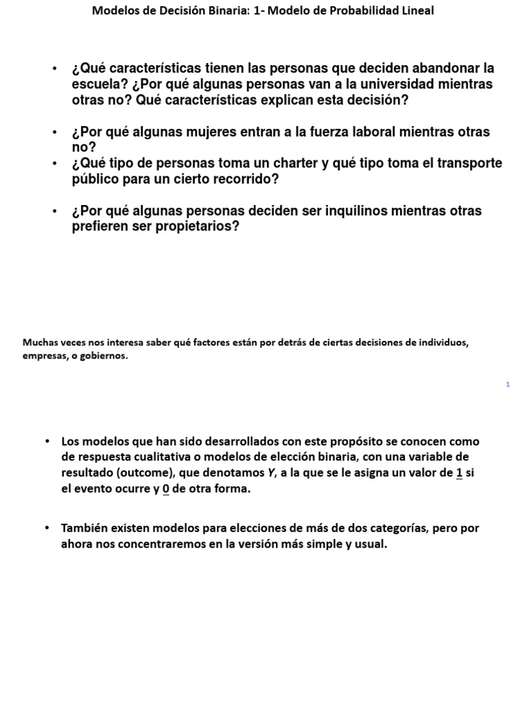 Modelos de Decision Binaria | PDF | Distribución de probabilidad | Toma de decisiones