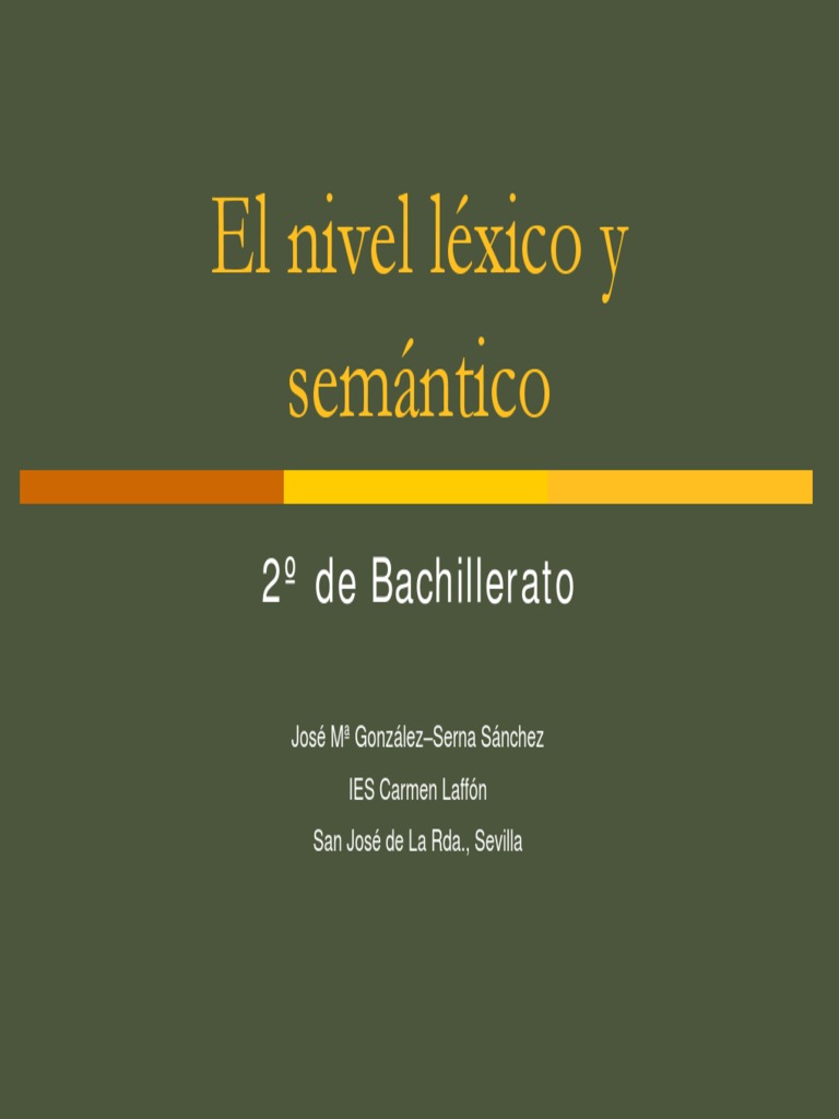 Lexico Esquema | PDF