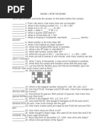 Grade 1 Math Quiz Bee | PDF | Subtraction | Mathematics