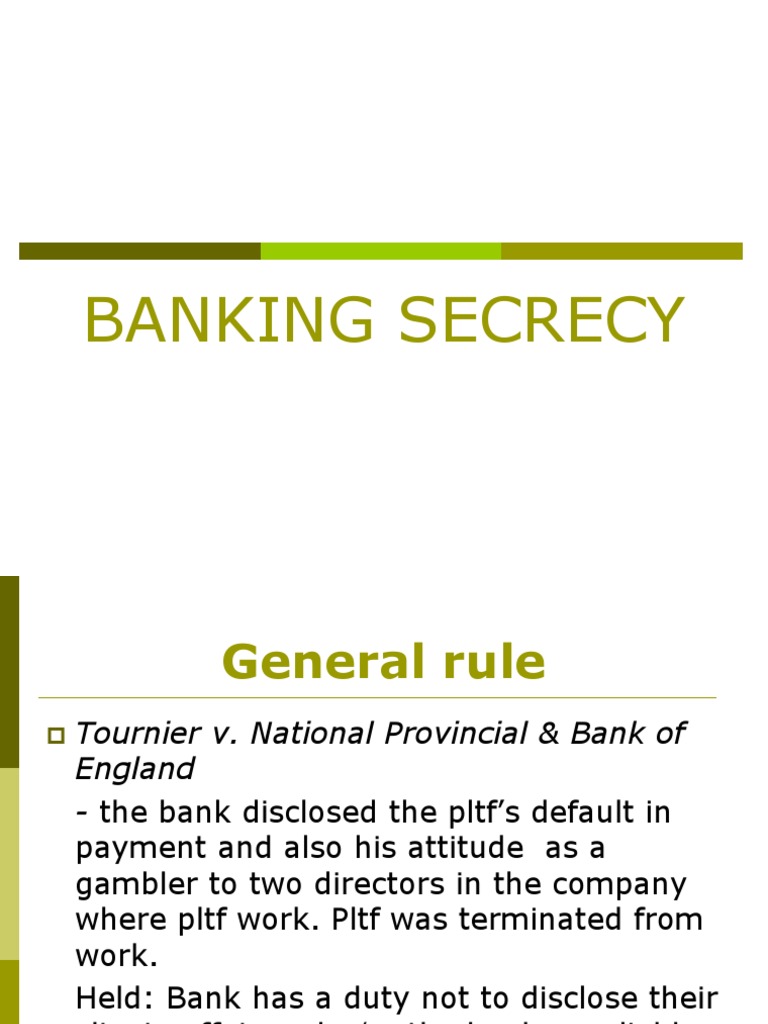 5. Banking Secrecy | Bank Secrecy | Tax Haven