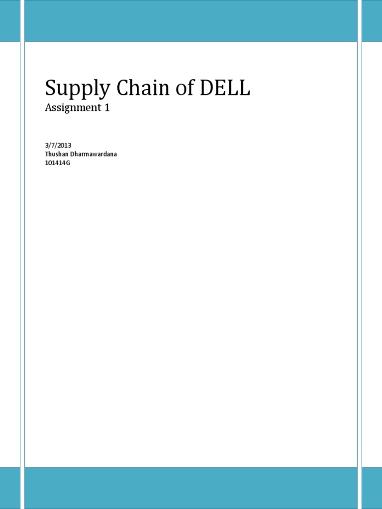 DELL Supply Chain Management | PDF | Supply Chain | Dell