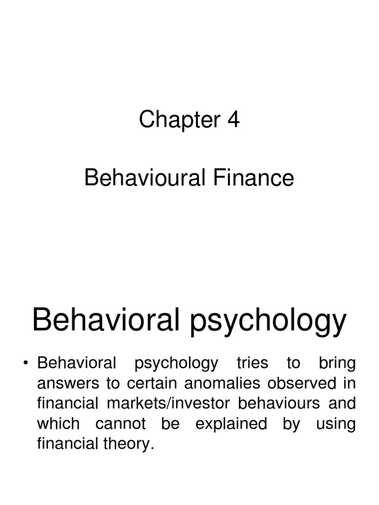 Behavioral Finance Insights and Theories | PDF | Behavioral Economics ...