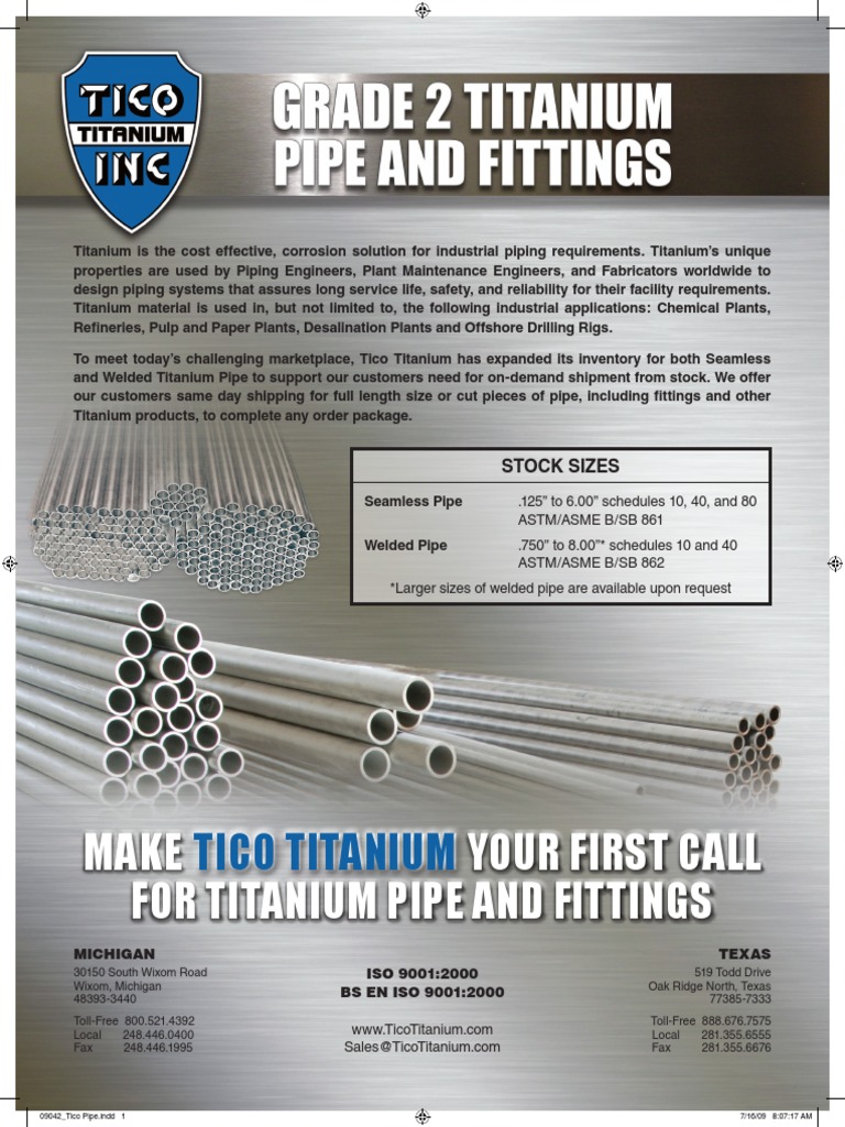 Titanium Pipe Solutions for Industry | PDF