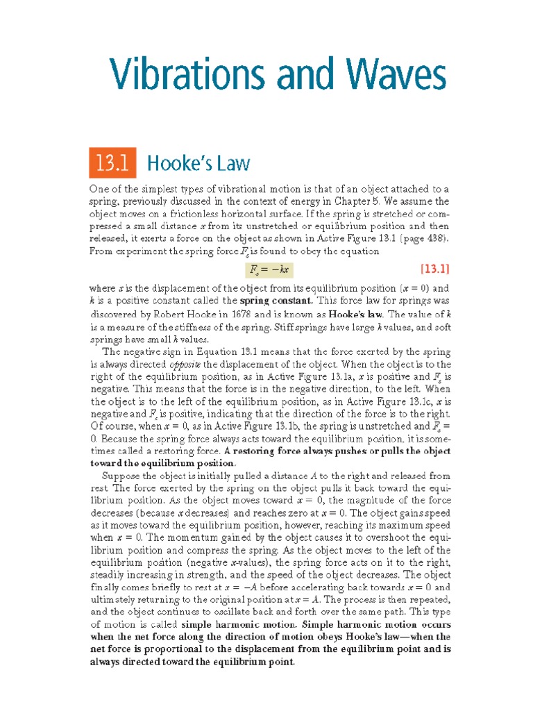 Vibration and Waves | PDF | Sound | Frequency