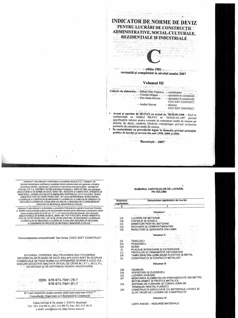 Indicator de Norme de Deviz Pentru Lucrari de Constructii Administrative, Social-Culturale ...