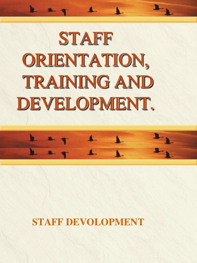 Staff Orientation and Development Program | PDF | Career & Growth