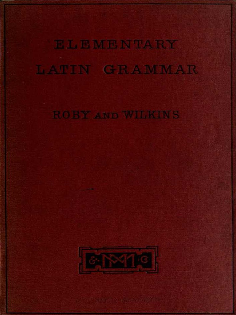 Introduction to Latin Grammar | PDF | Perfect (Grammar) | Grammatical Tense
