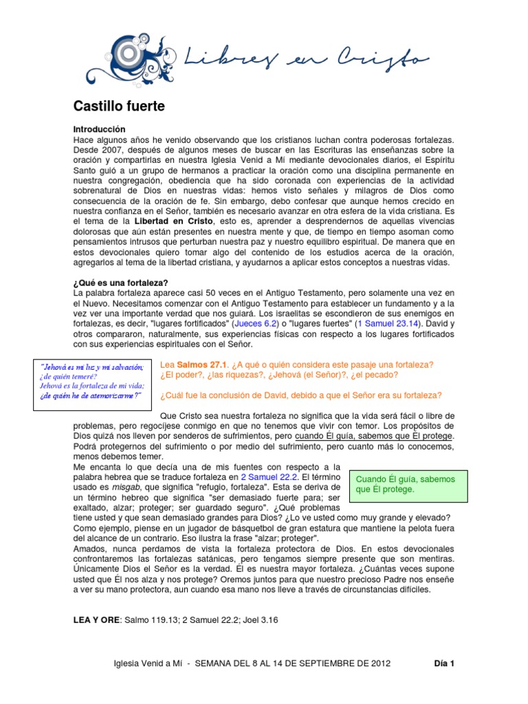 1 Identificar y Derribar Fortalezas PDF | PDF | Oración | Cristo (título)