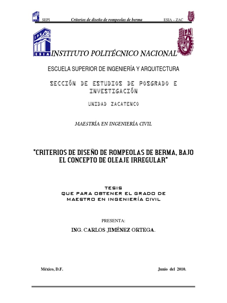 Diseño de Rompeolas | PDF