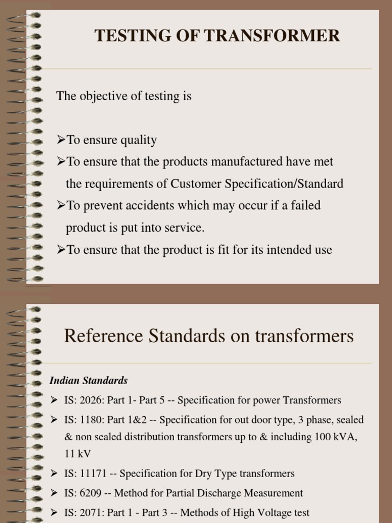 Transformer Testing Procedures Guide | PDF | Transformer | Electrical ...