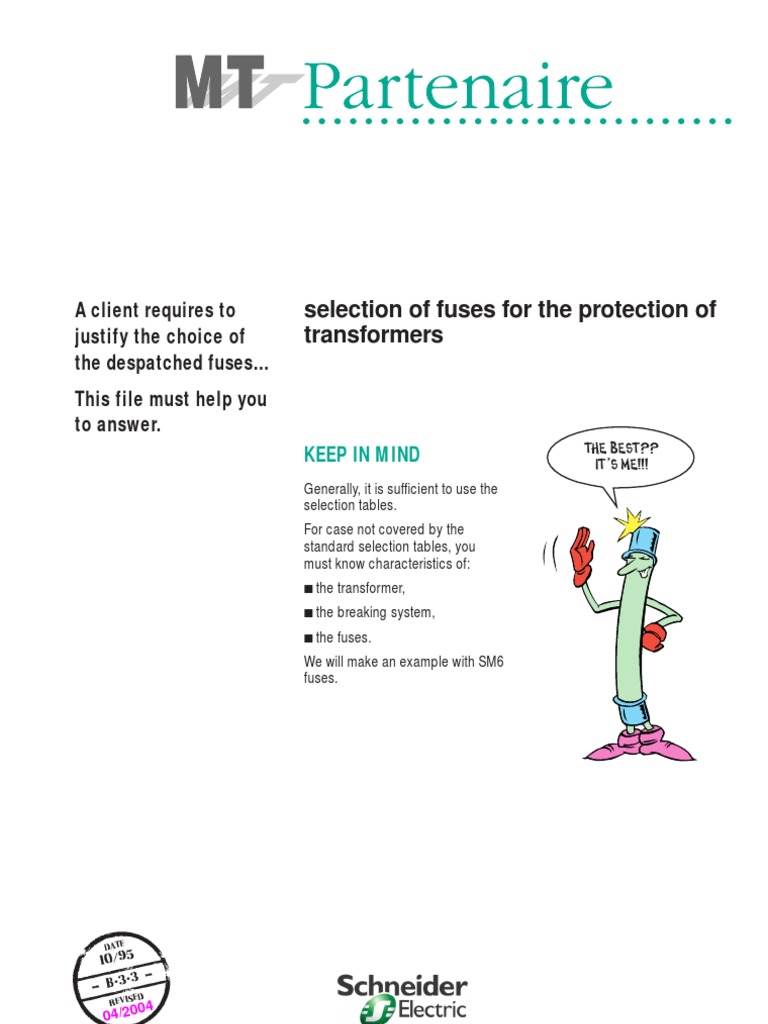 Selection of Fuses For The Protection of Transformers | PDF | Fuse ...