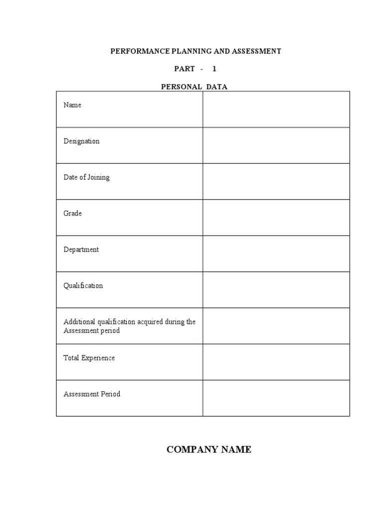 Apprisal Form | Download Free PDF | Performance Appraisal | Applied Psychology