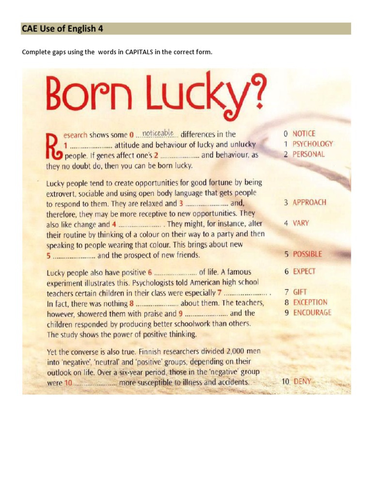 CAE Use of English 4 | PDF