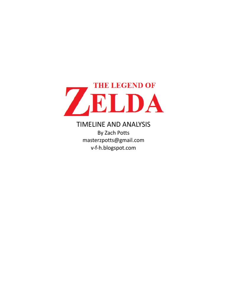The Legend of Zelda Timeline and Analysis PDF | Download Free PDF | The ...