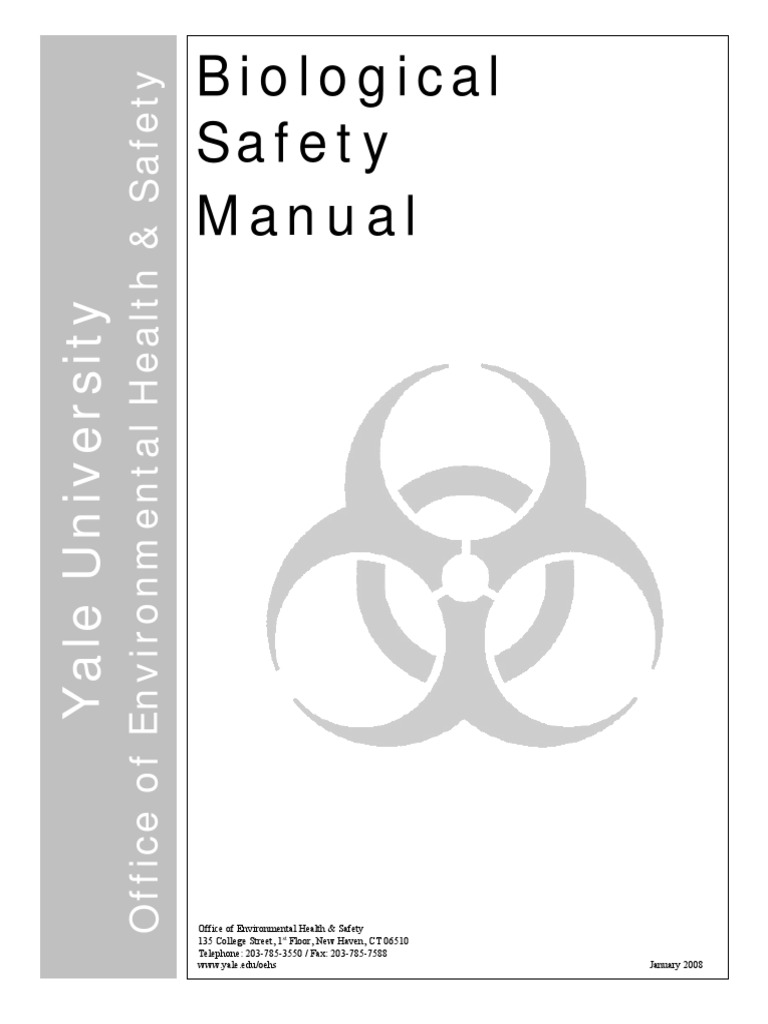 Biosafety Manual PDF | Download Free PDF | Vaccines | Laboratories