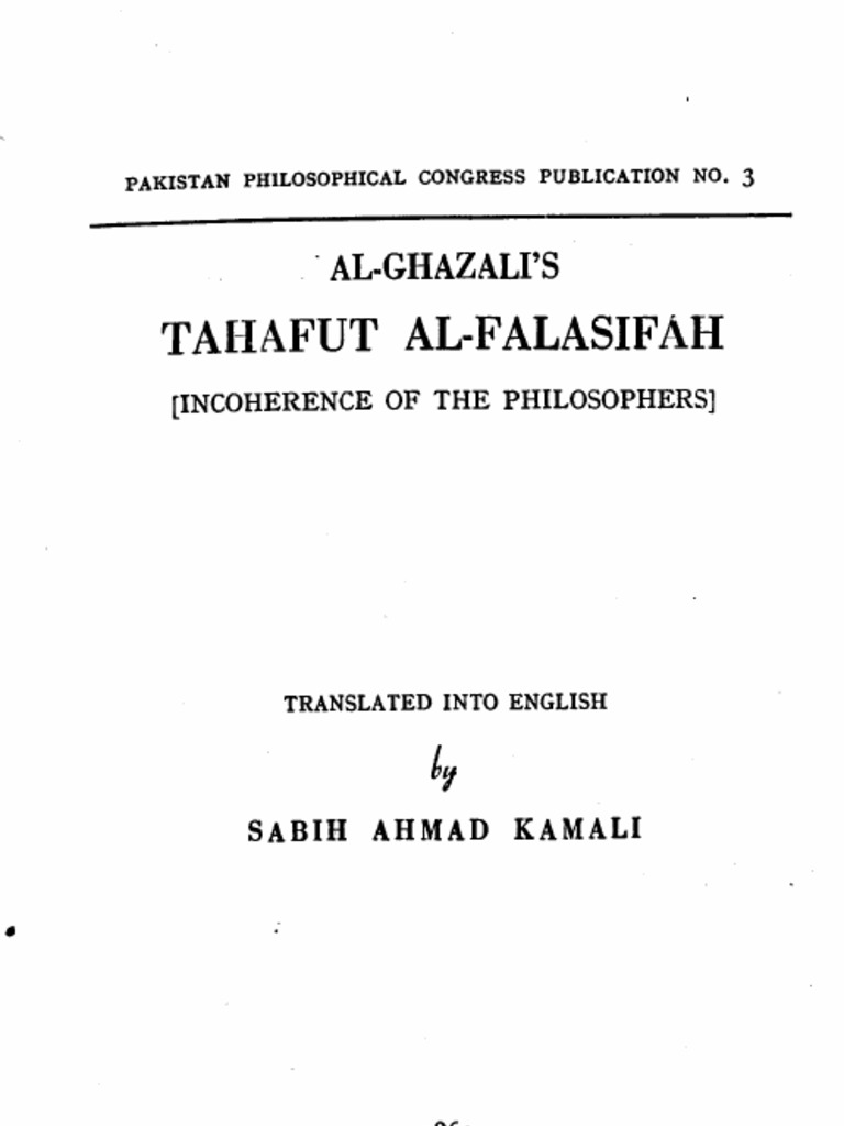 Tahafut Ul Falasifah PDF | PDF