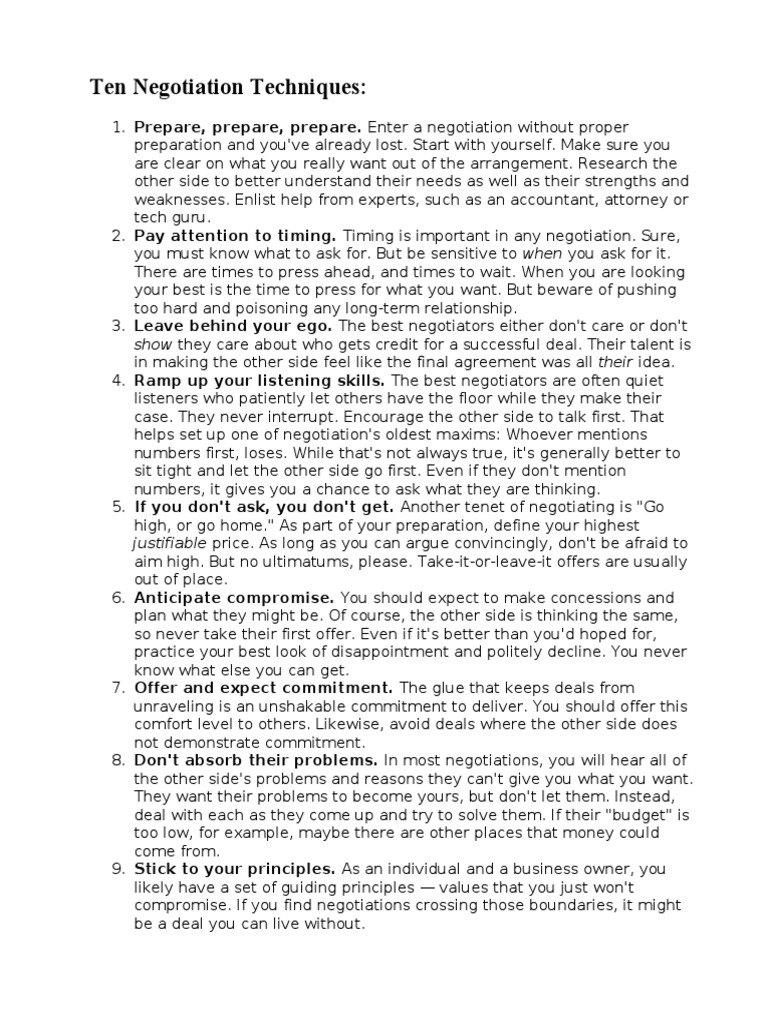 Mastering Win-Win Negotiations | PDF | Negotiation | Psychological Concepts