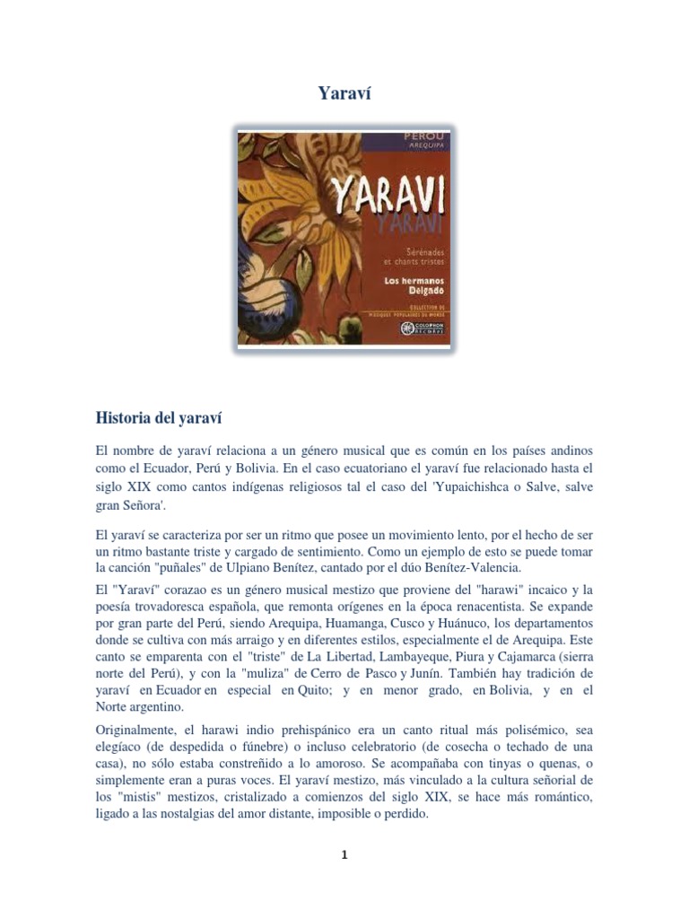 Dario Pachacama Tema El Yaravi