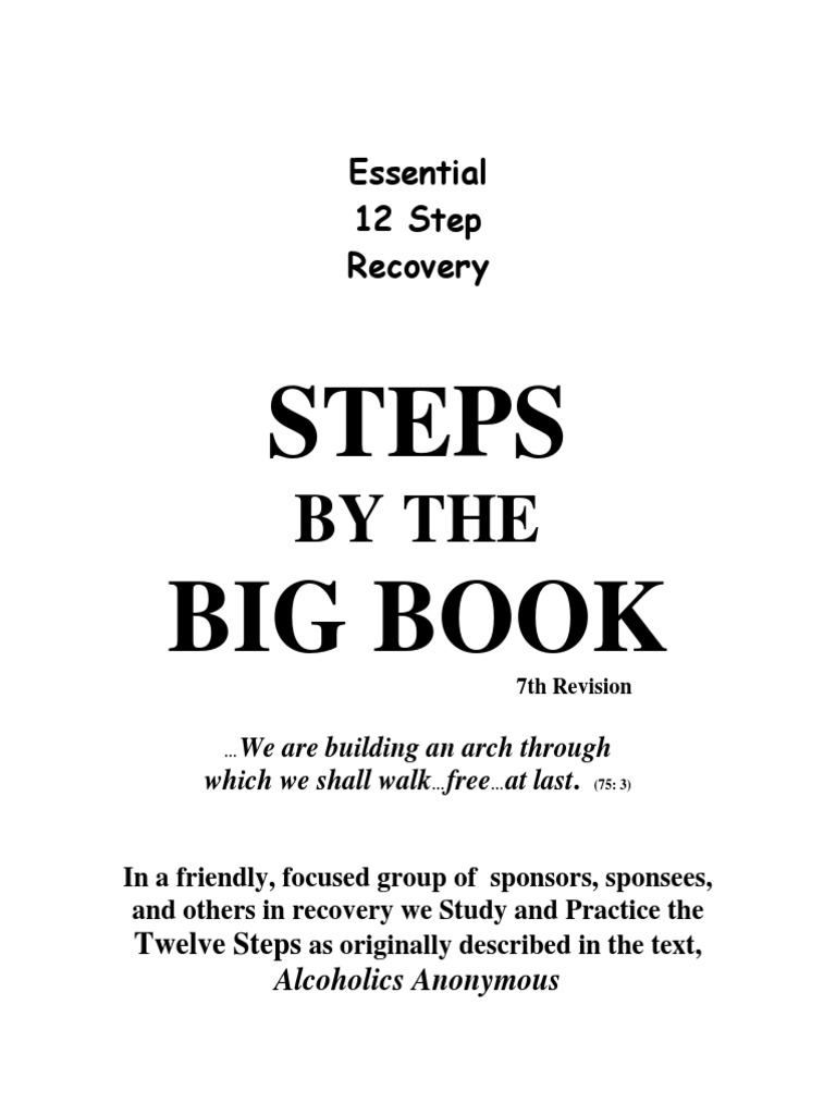 AA Steps Book | The Big Book (Alcoholics Anonymous) | Twelve Step Program