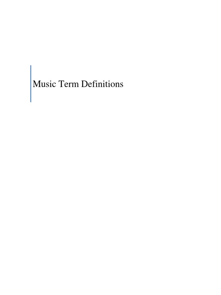 Music Terminology Explained | PDF