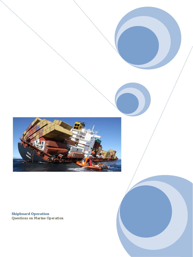 Questions On Marine Operation | PDF | Oil Tanker | Ships