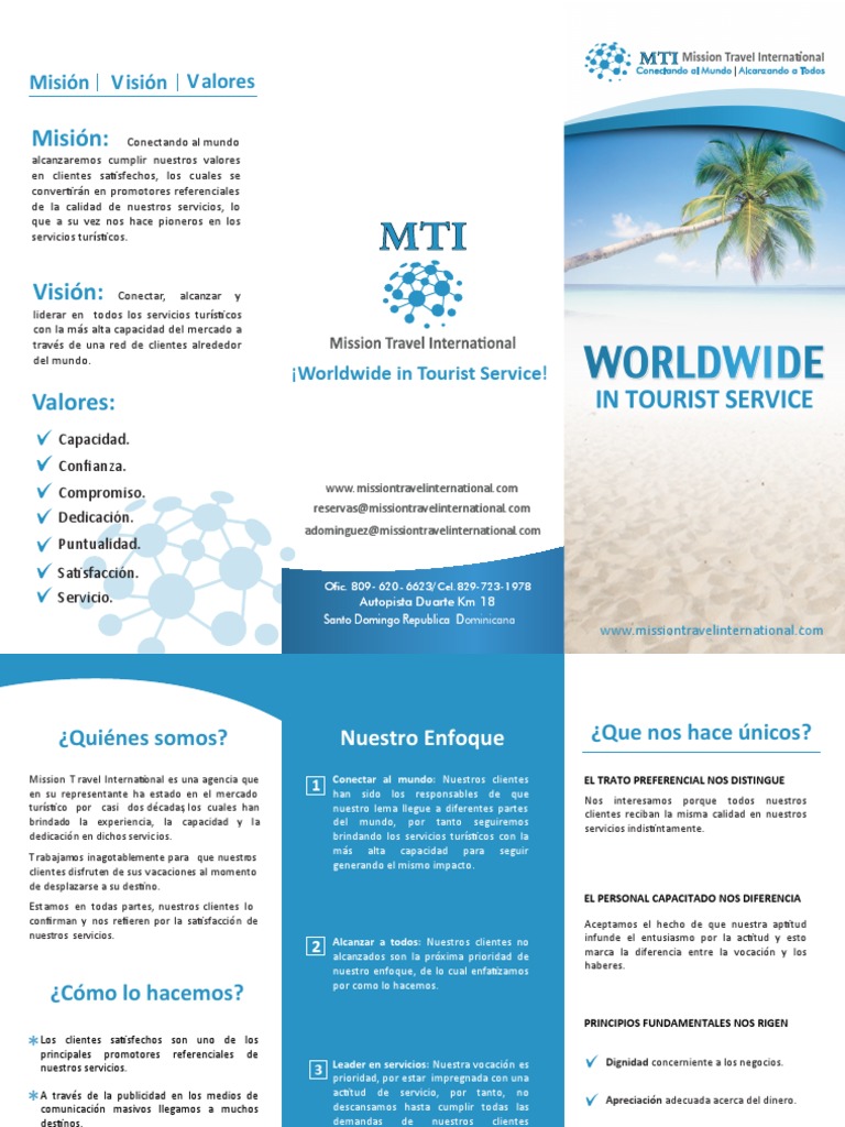 Brochure Mision Vision Valores | PDF | Economias | Science
