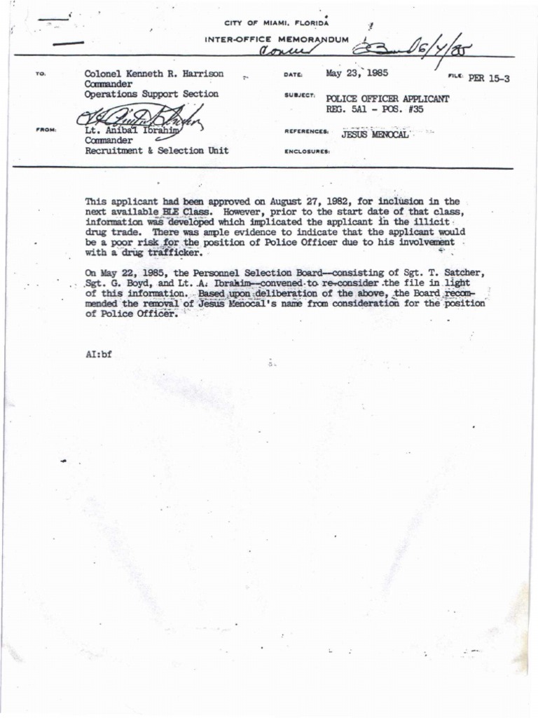 Menocal Investigation PDF | PDF | Public Safety | Law Enforcement