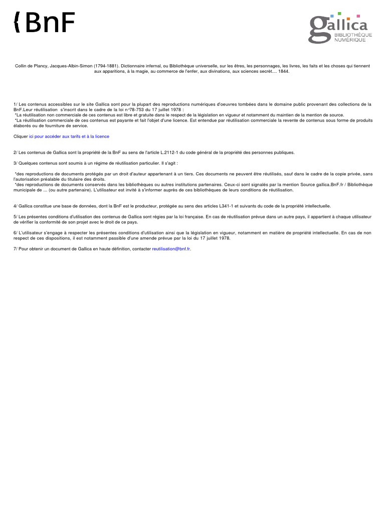 Dictionnaire Infernal | PDF