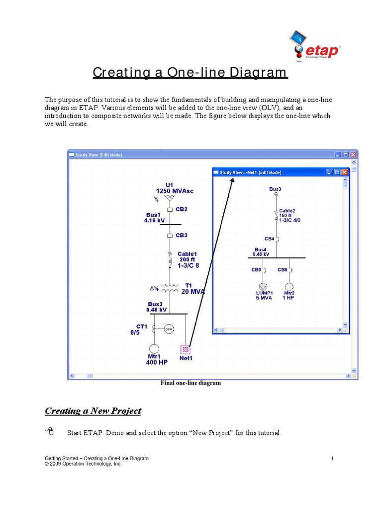 A Step-by-Step Guide to Creating and Analyzing a One-Line Diagram in ...