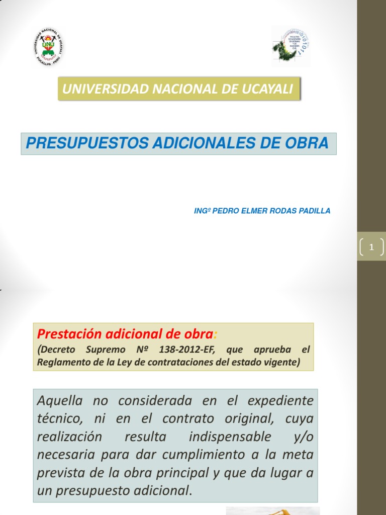 Adicionales Obra | PDF | Presupuesto | Gobierno