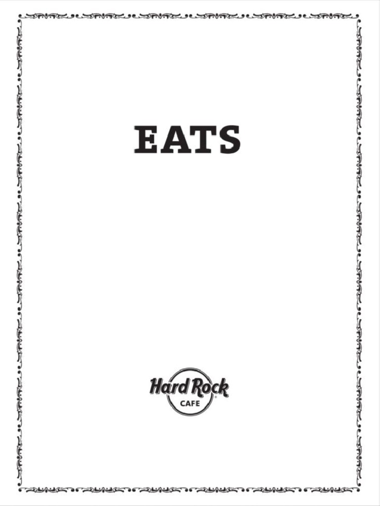 FOOD MENU - Hard Rock Cafe Menu PDF | PDF | Salad | Hamburgers