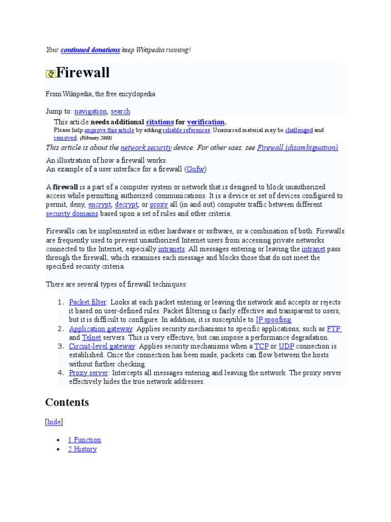 Web | PDF | Firewall (Computing) | Proxy Server