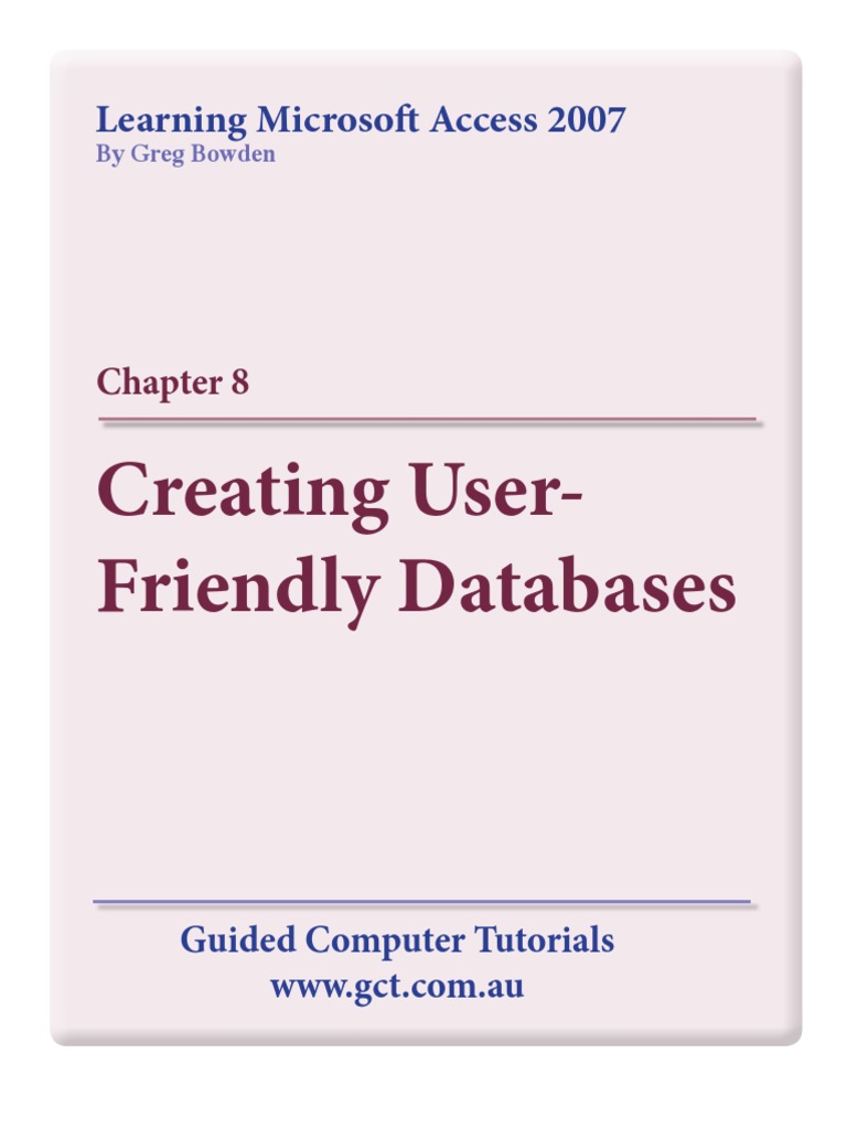 Learning Microsoft Access 2007 - Buttons | PDF | Microsoft Access ...