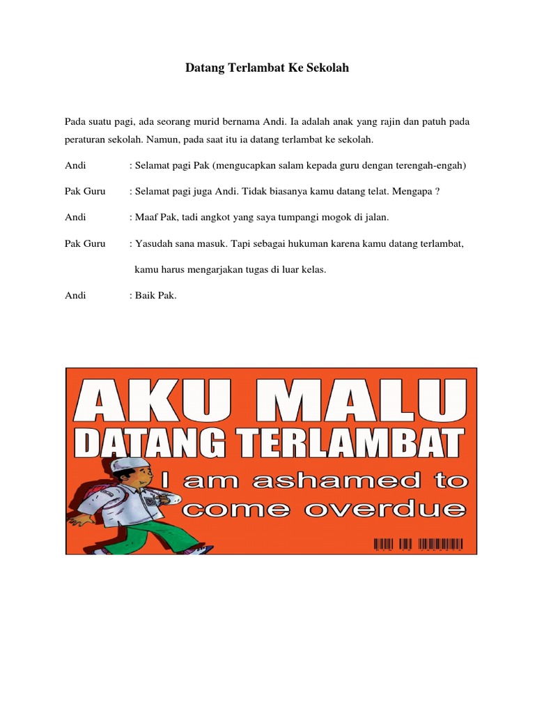 Datang Terlambat Ke Sekolah | PDF