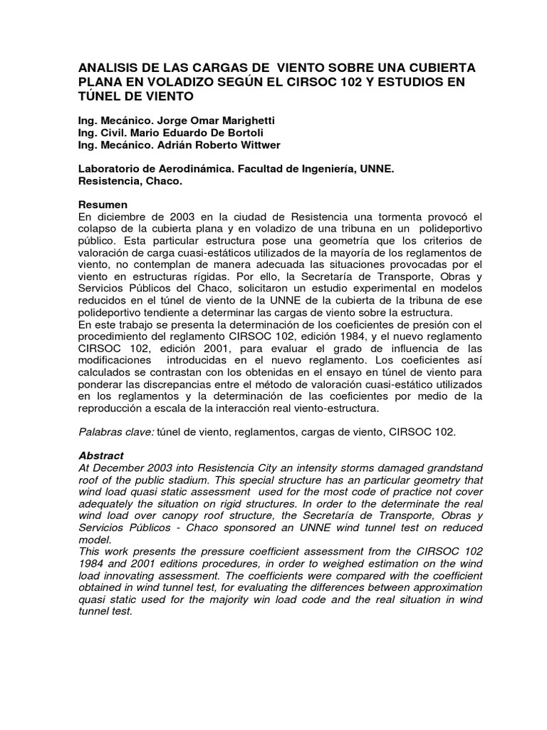 Analisis de Una Carga de Viento en Una Cubierta en Voladizo | PDF | Barlovento y sotavento ...