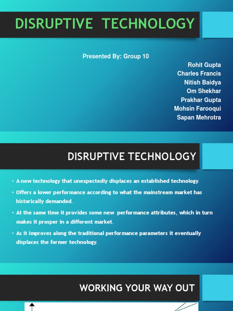 Disruptive Technologies | PDF | Disruptive Innovation | Strategic ...