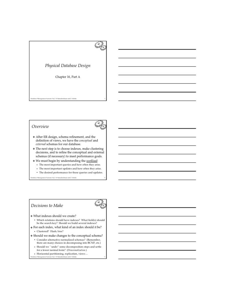 Physical Database Design | PDF | Database Index | Database Design Physical Database Design | PDF | Database Index | Database Design