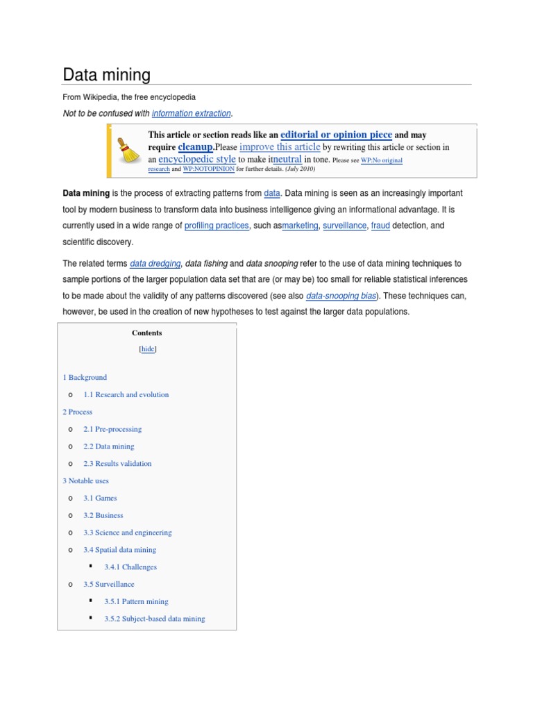 Data Mining: Encyclopedic Style Neutral | PDF | Test Set | Data Mining