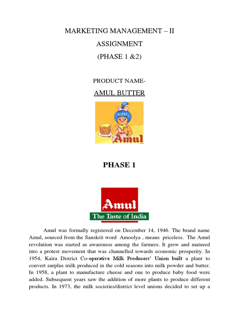 Marketing Management - Ii Assignment (PHASE 1 &2) | PDF | Market ...