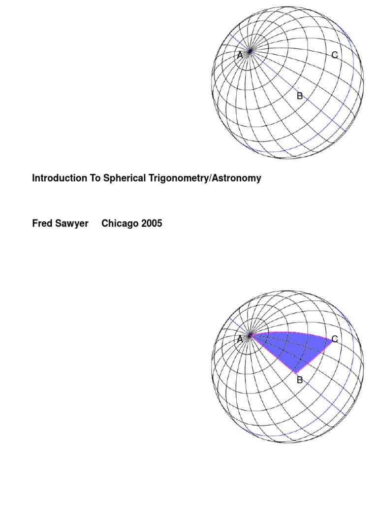 Spherical-Trig GOOD | PDF | Sine | Trigonometric Functions