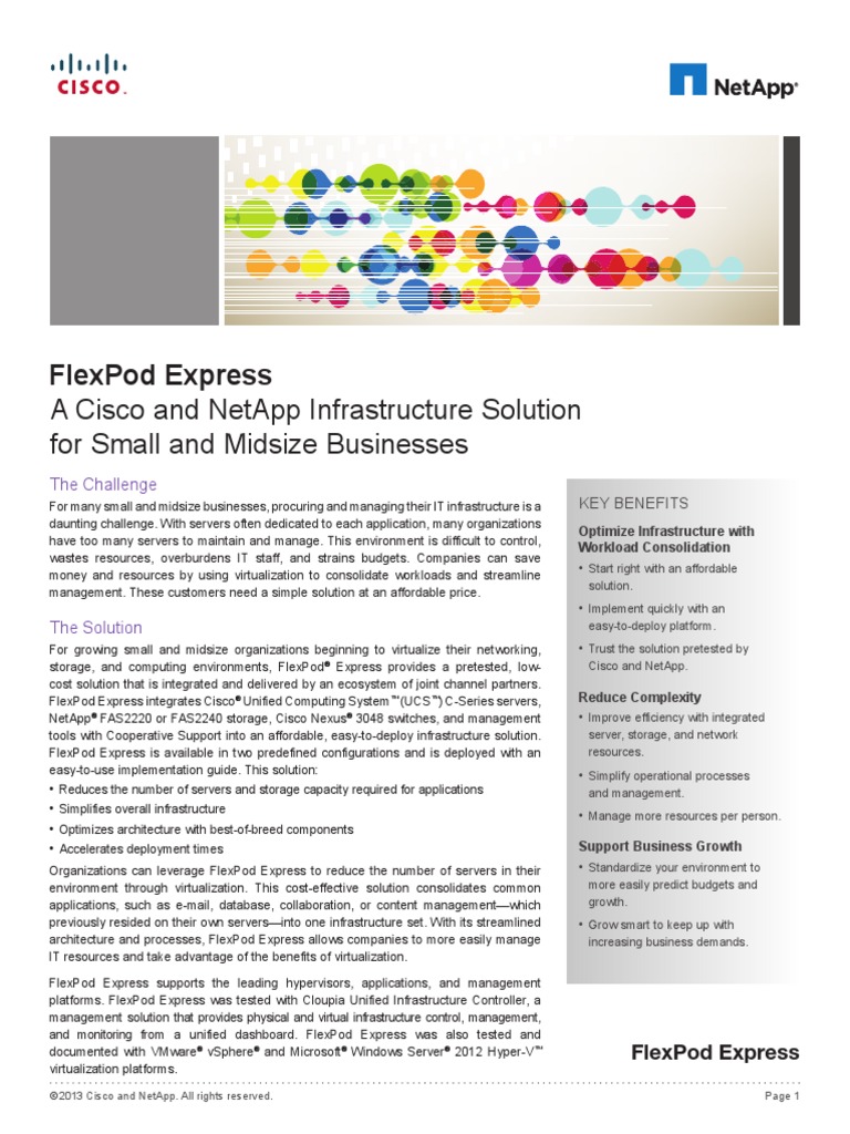 FlexPod Express PDF | PDF | Virtualization | Scalability
