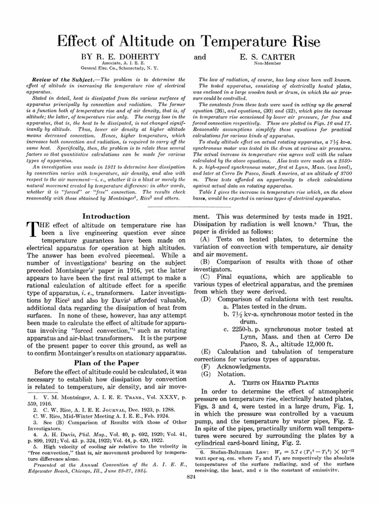 Effect of Altitude On Temperature Rise | PDF | Altitude | Atmosphere Of ...
